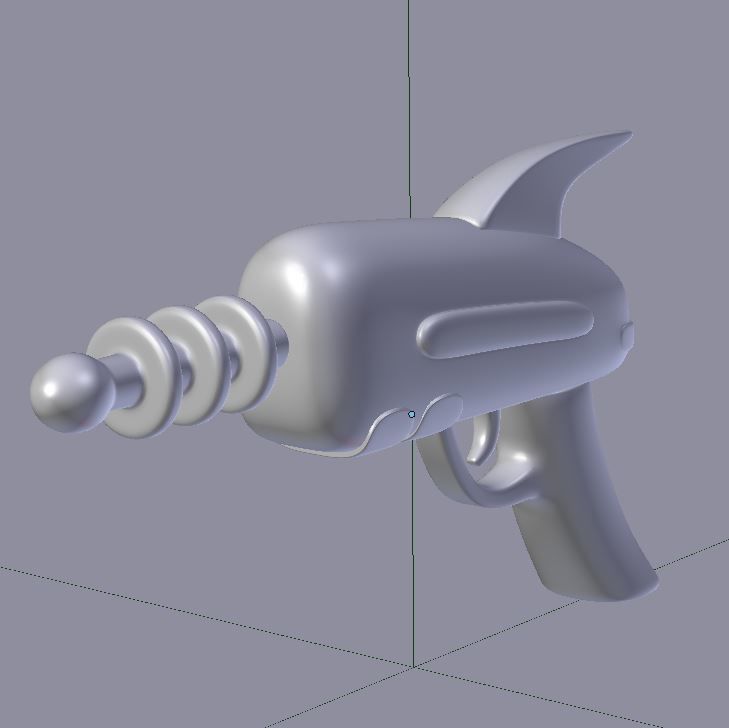 Retro-futuristic Laser Gun 3D model | CGTrader