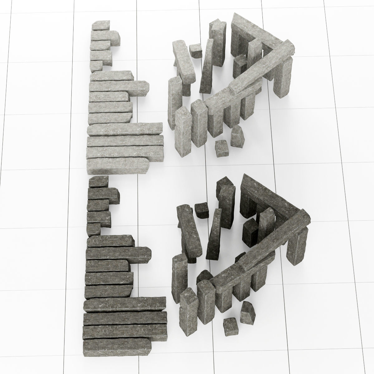 Stone block collection n2 3D model | CGTrader