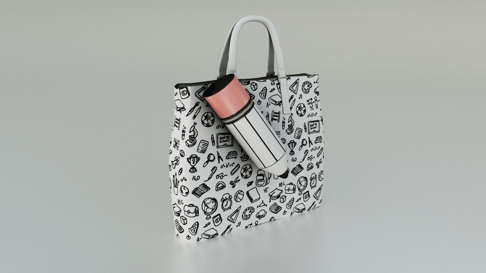 3D model Back to school - Fashion Bag - Low-poly 3D Model VR / AR / low ...