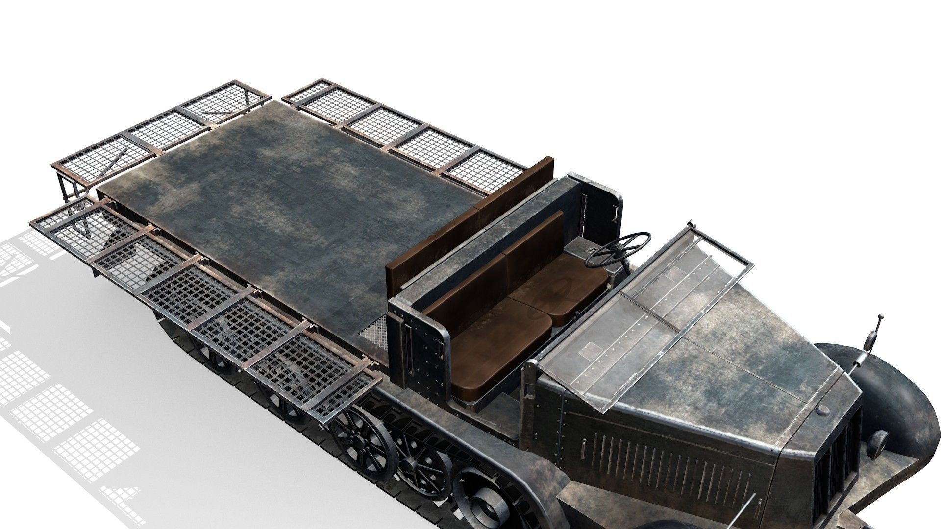 SdKfz7 Sonderkraftfahrzeug7 - ww2 Germany Half-track - 3D model rigged ...