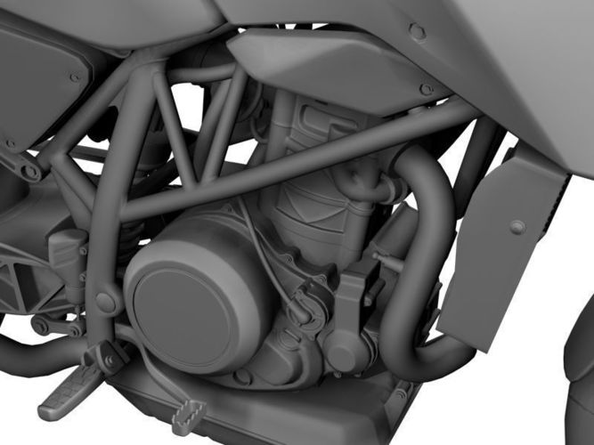 KTM 690 Duke 2014 3D Model MAX OBJ 3DS FBX C4D DXF | CGTrader.com
