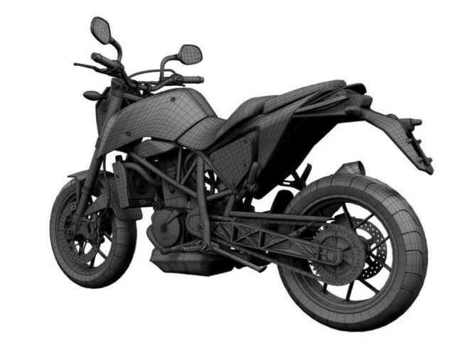KTM 690 Duke 2014 3D Model MAX OBJ 3DS FBX C4D DXF | CGTrader.com