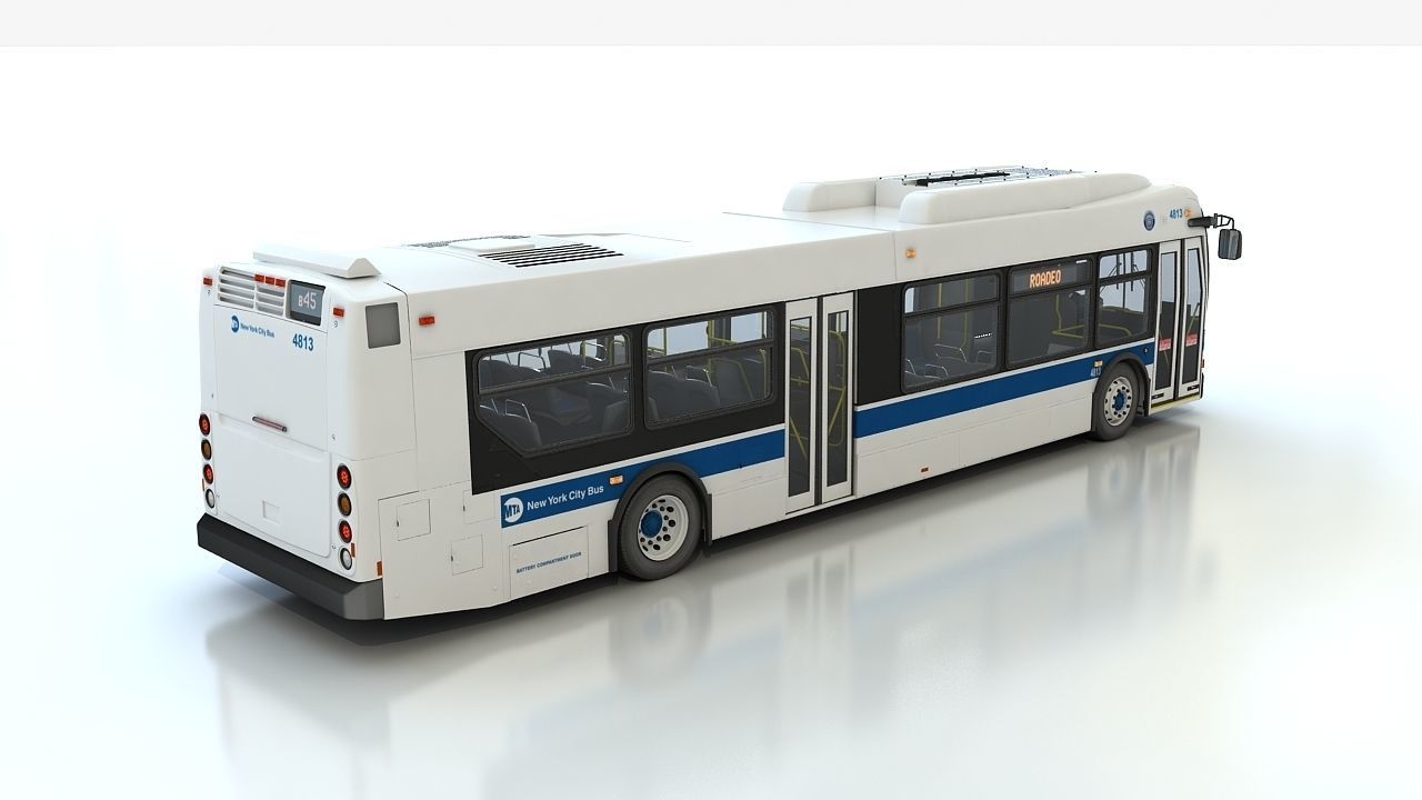 New Flyer Xd40 Xcelsior 3D model animated rigged | CGTrader