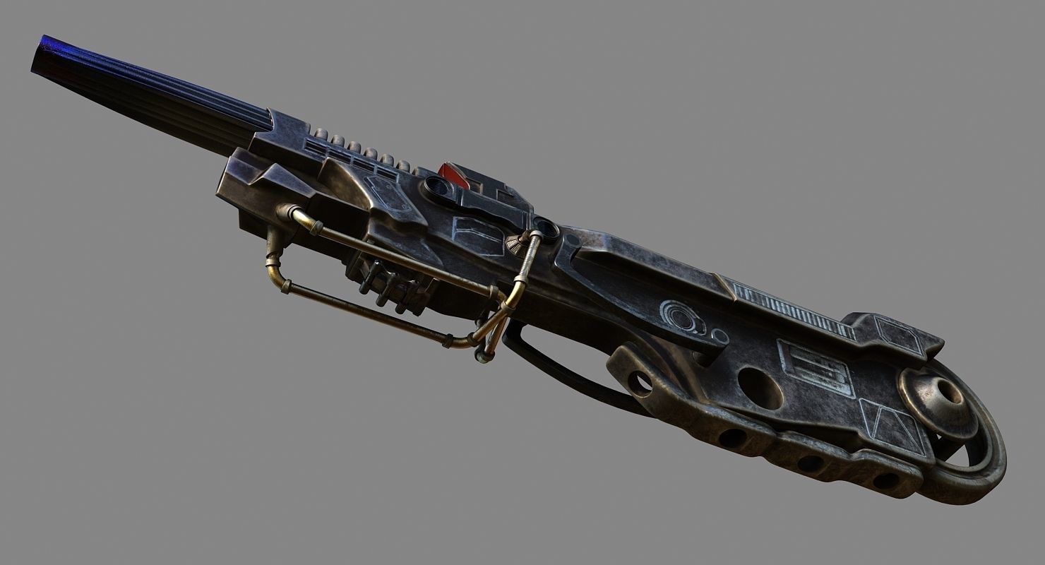 3D model Sci fi big gun for robot mecha VR / AR / low-poly | CGTrader