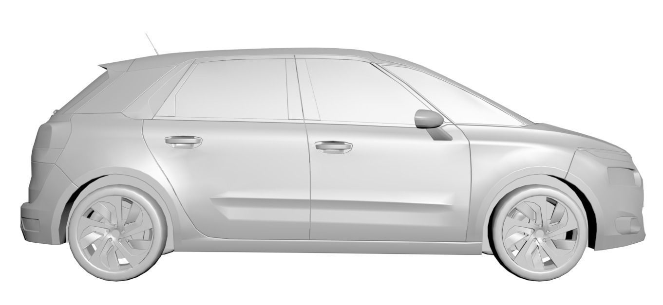 Small city hatchback car 3D model | CGTrader