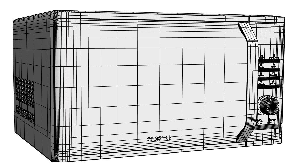 Glass front microwave 3D model | CGTrader
