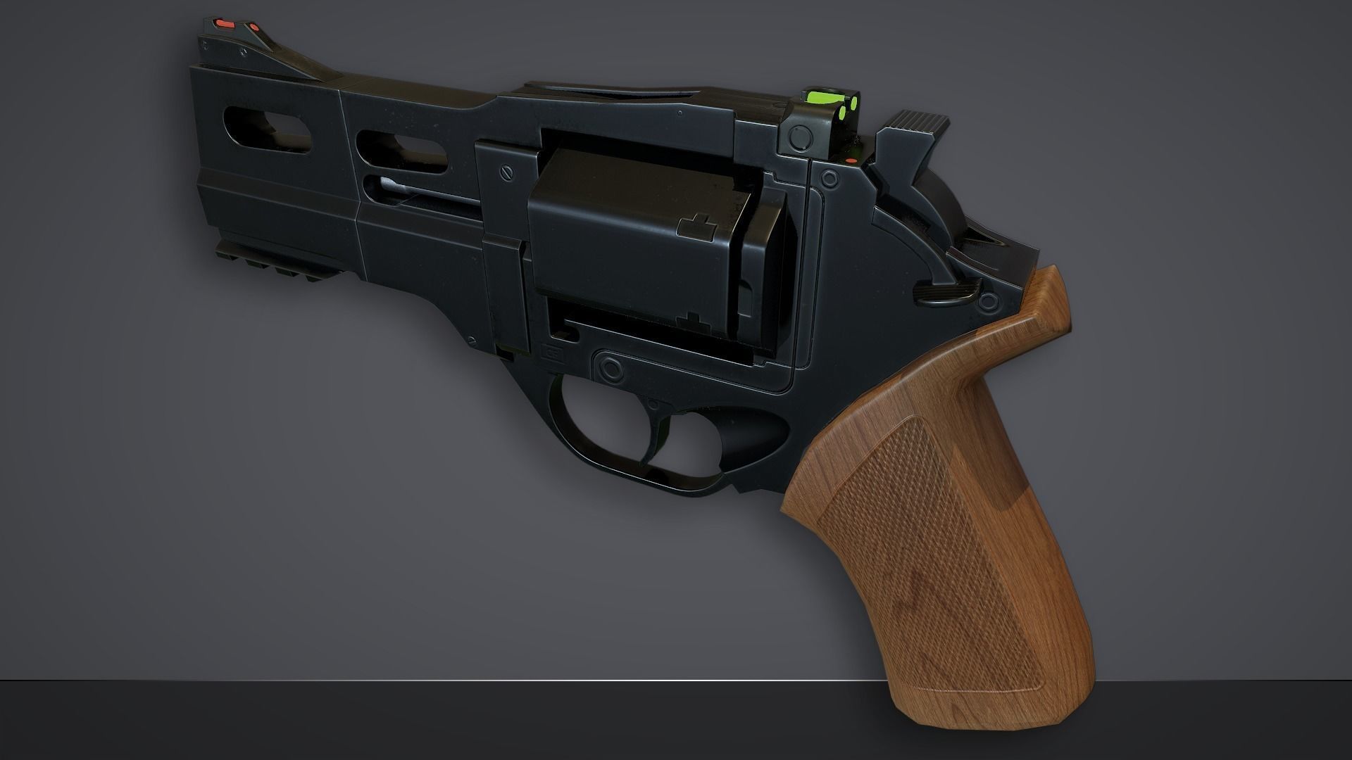 Lowpoly PBR Low Barreled Revolover free VR / AR / low-poly 3D model ...