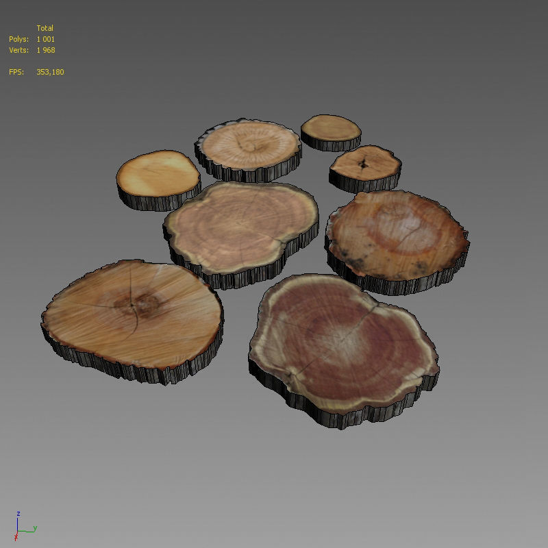 Wood Log Slices 3D model | CGTrader