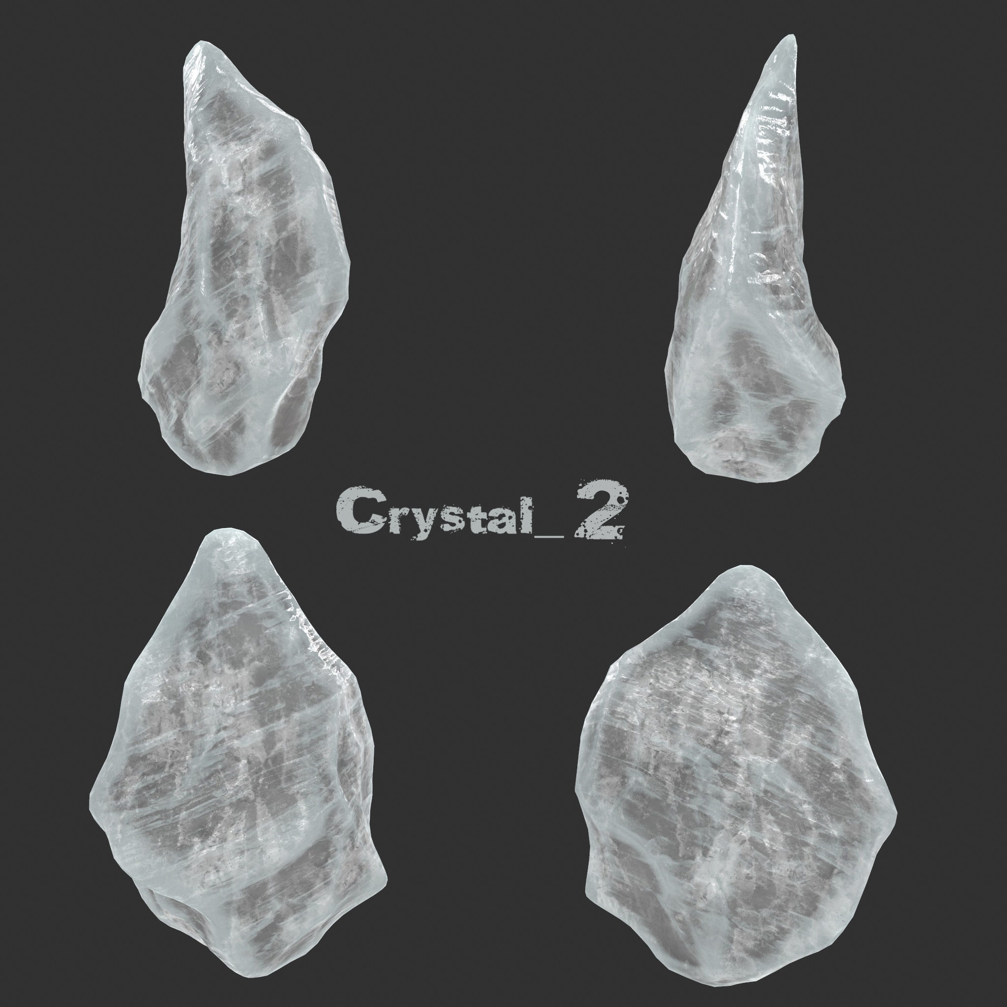 3D model ice crystal VR / AR / low-poly | CGTrader