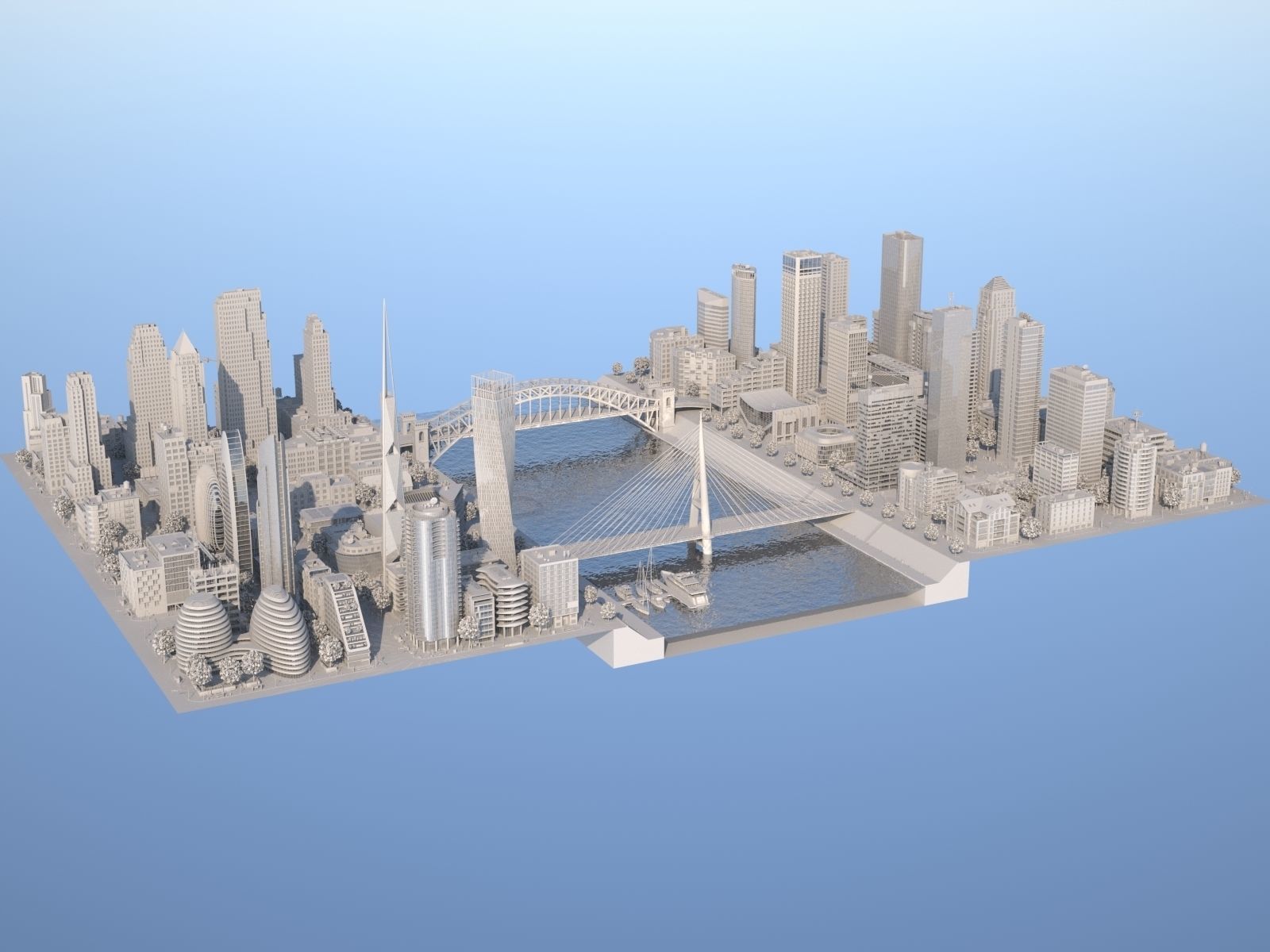 3D model Karton City VR / AR / low-poly | CGTrader