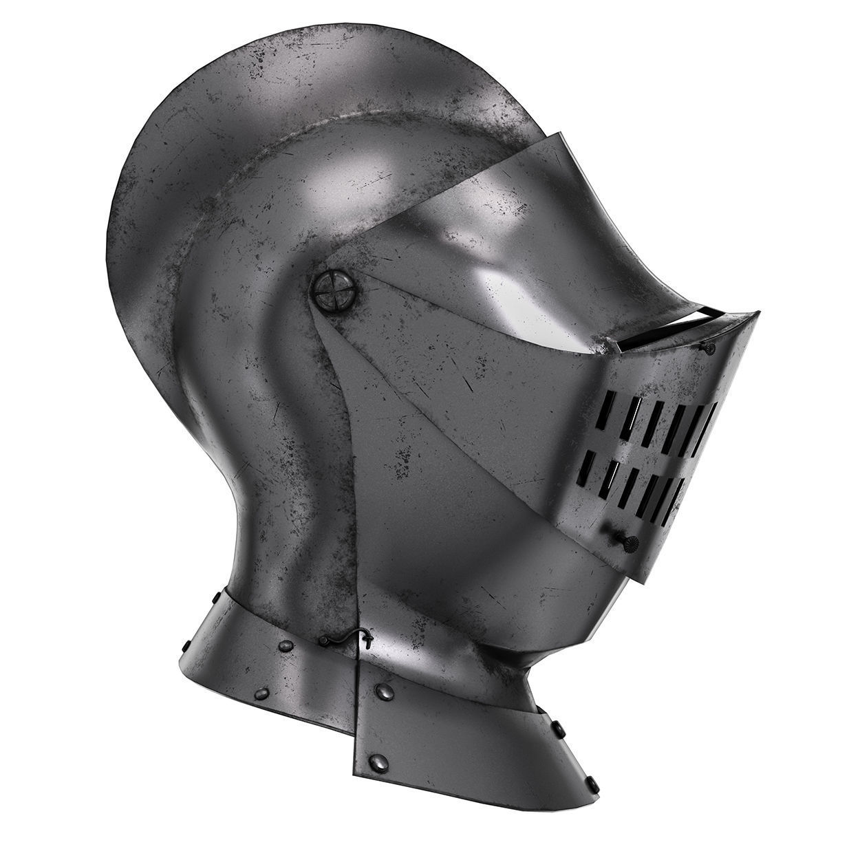 3D model Medieval Knight Armet Helmet VR / AR / low-poly | CGTrader