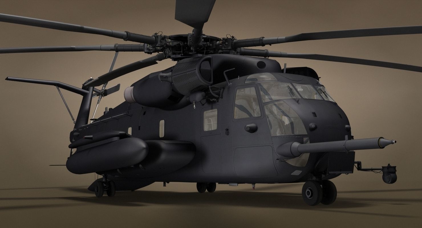 CH-53 Super Stallion Military Helicopter 3D model rigged | CGTrader