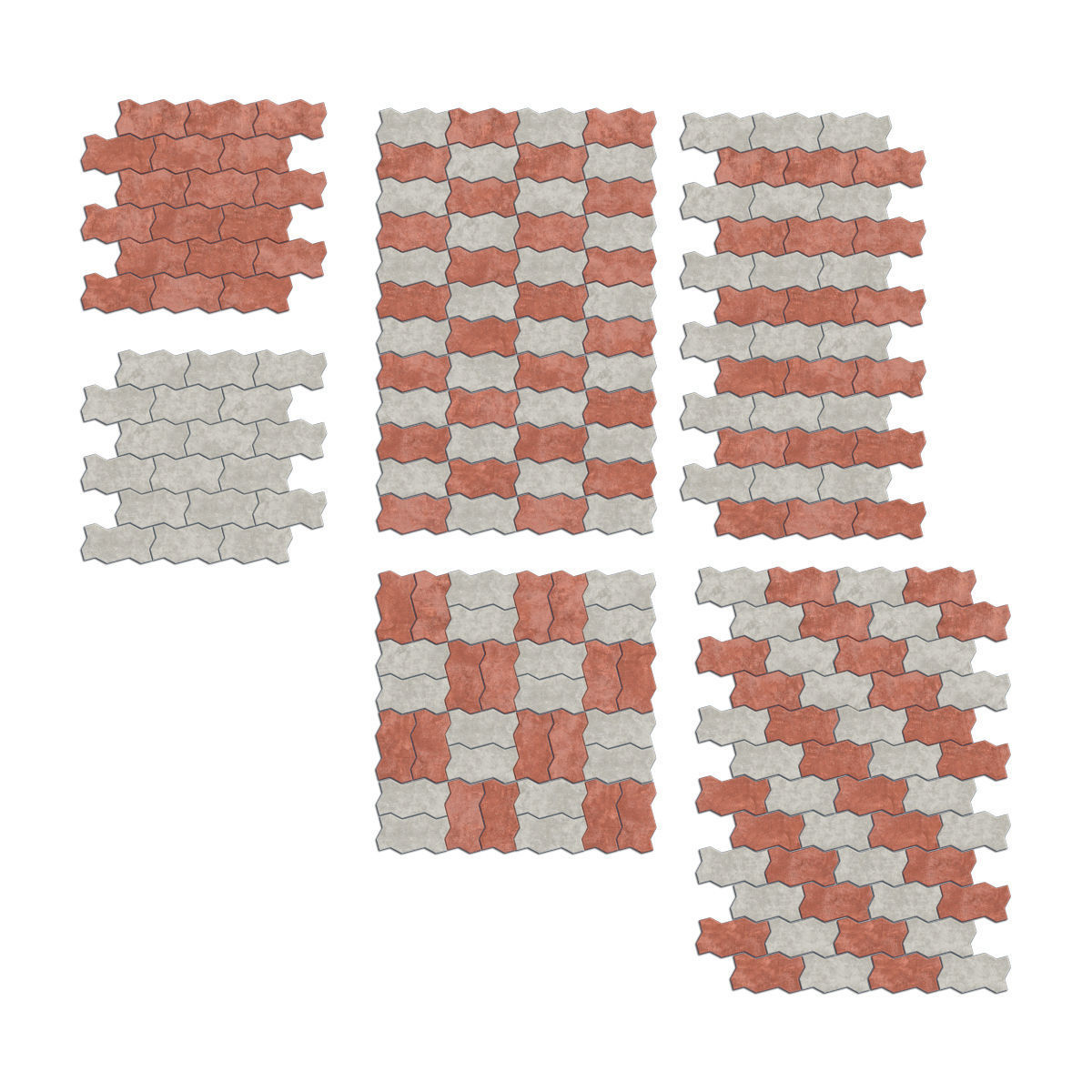 Zig Zag Paver Blocks 3D model | CGTrader