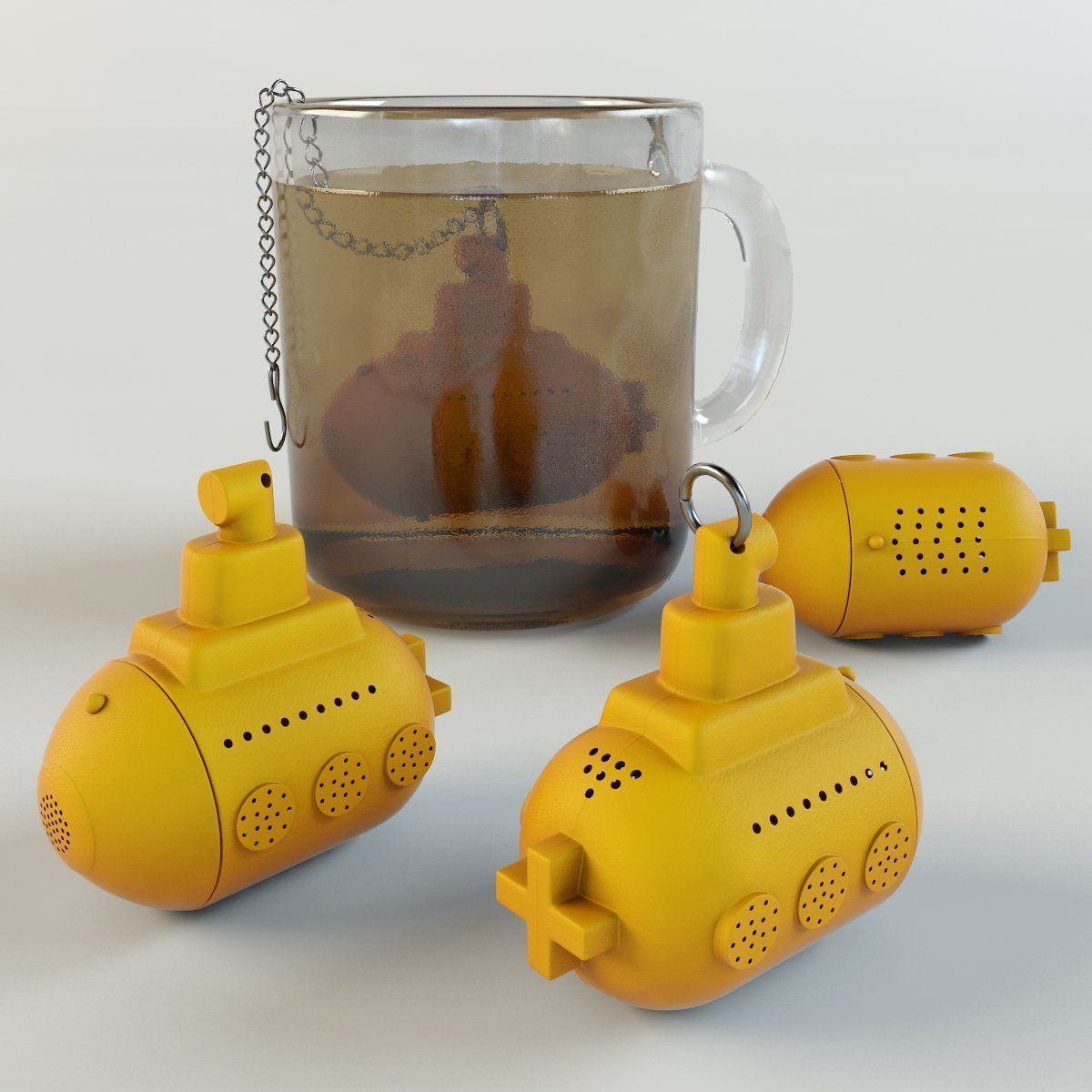 kitchenware 3D model Yellow Submarine Tea Infuser