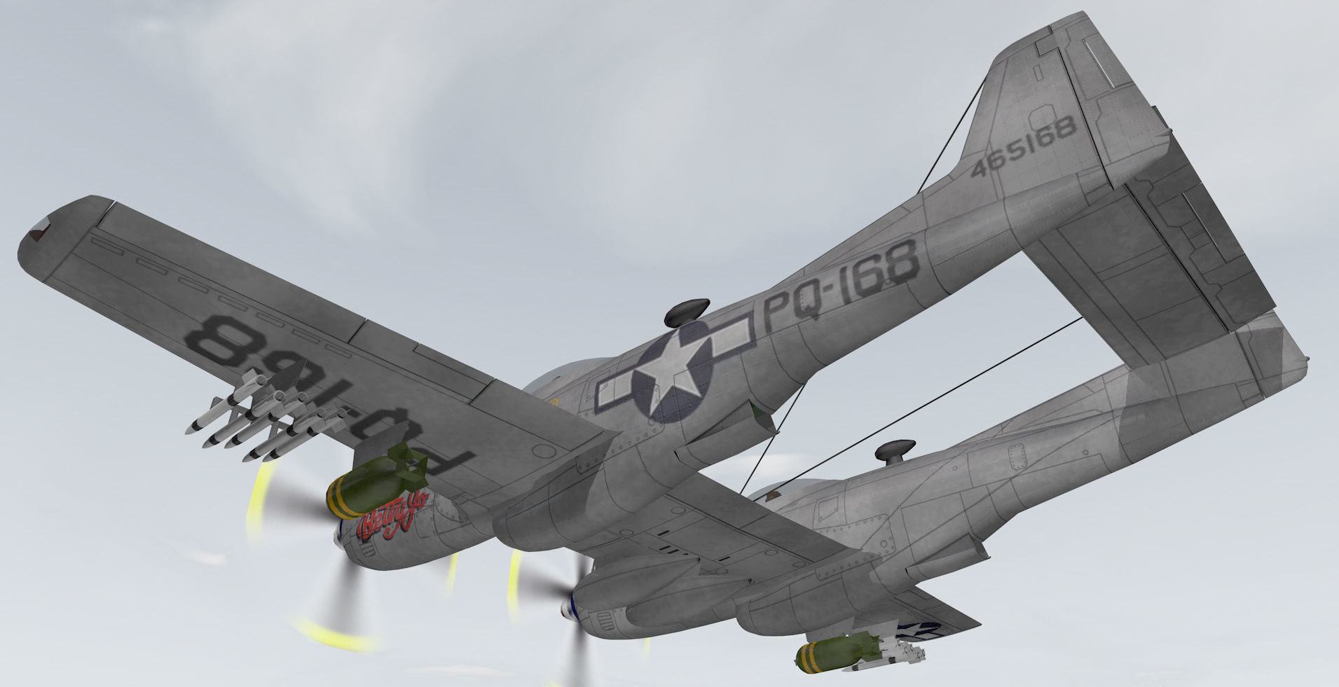 North American P-82 Twin Mustang 3D model | CGTrader