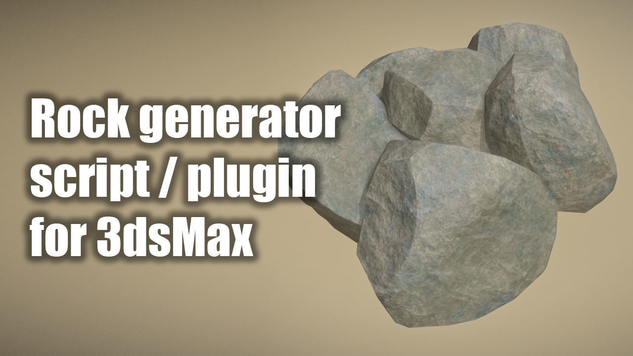 Rock Generator Max Script for 3dsMax 3D model | CGTrader
