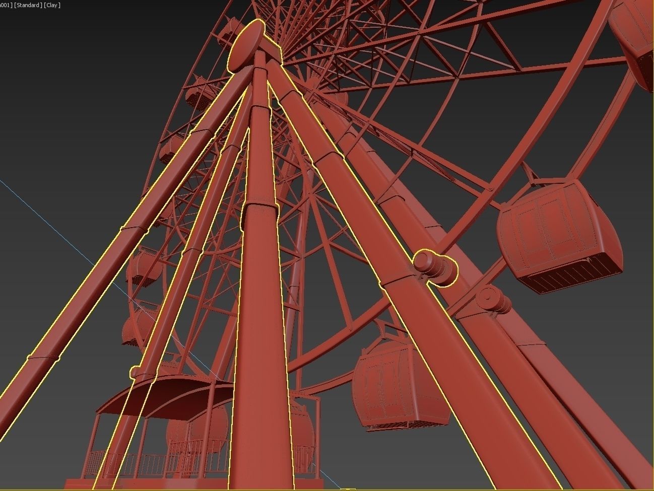 Ferris Wheel realistic 3d model vray 3D model animated rigged | CGTrader