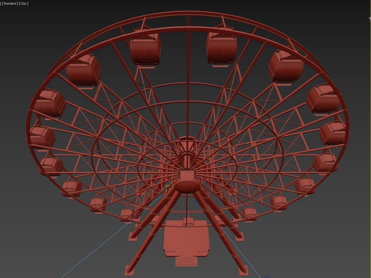 Ferris Wheel realistic 3d model vray 3D model animated rigged | CGTrader