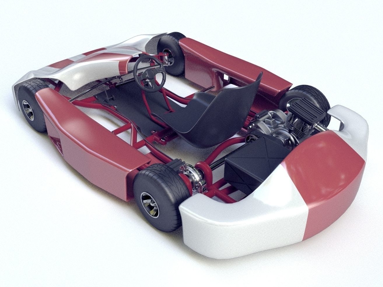 Go-kart Racing 3d model Vray 3D model | CGTrader