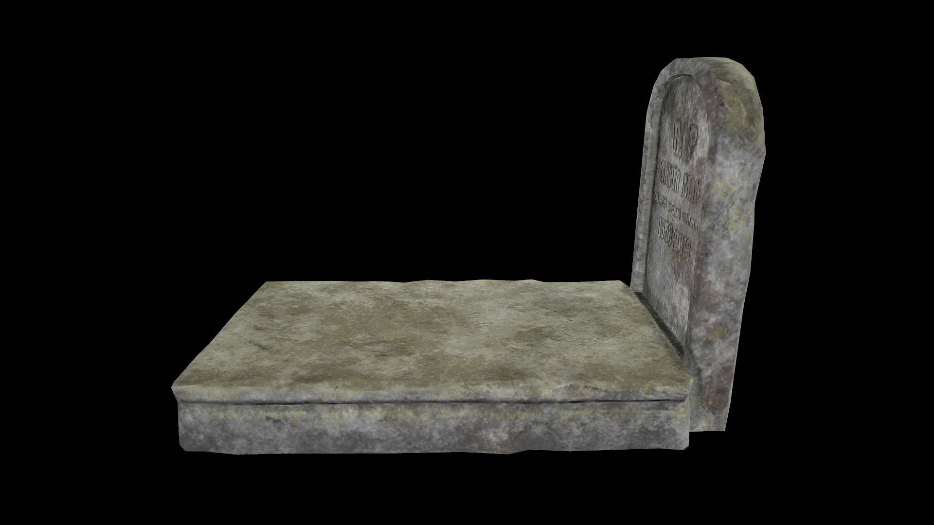 3D model grave low poly gravestone VR / AR / low-poly | CGTrader