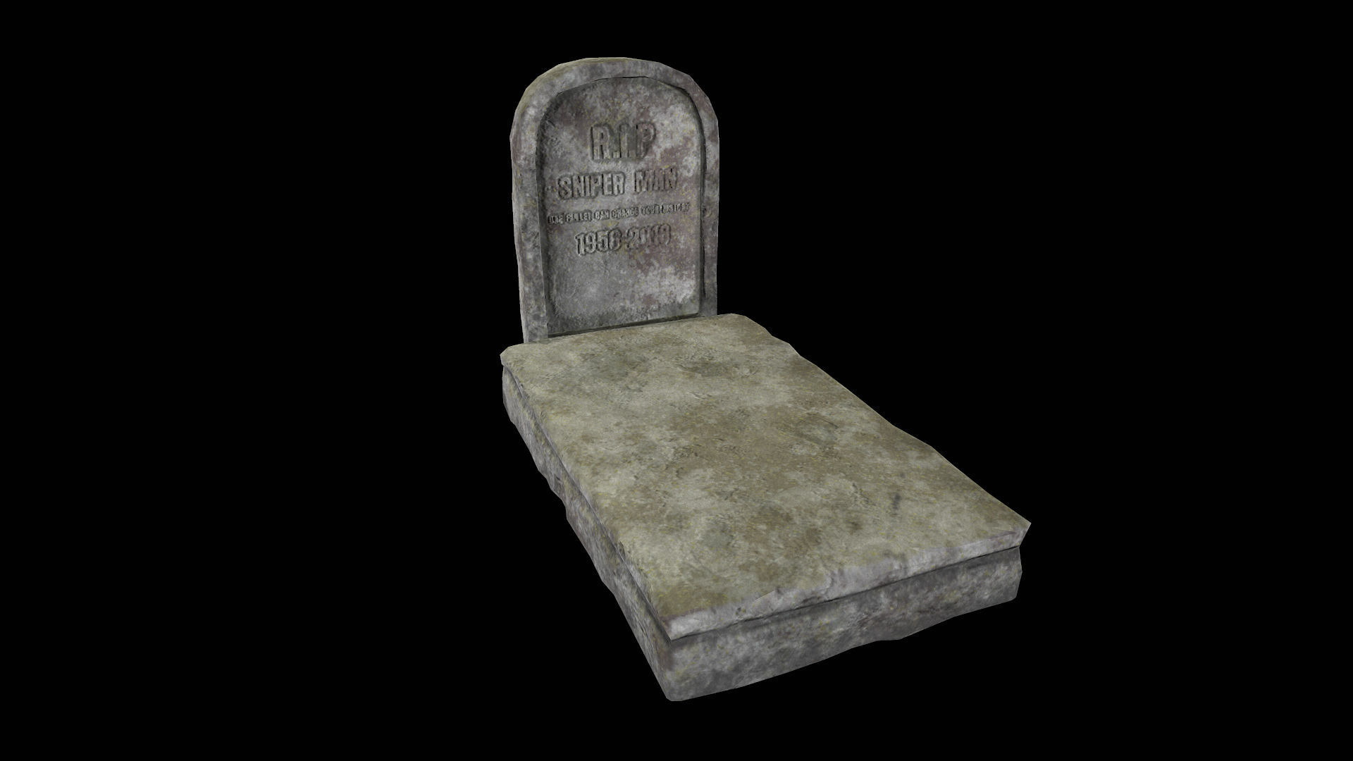 3D model grave low poly gravestone VR / AR / low-poly | CGTrader