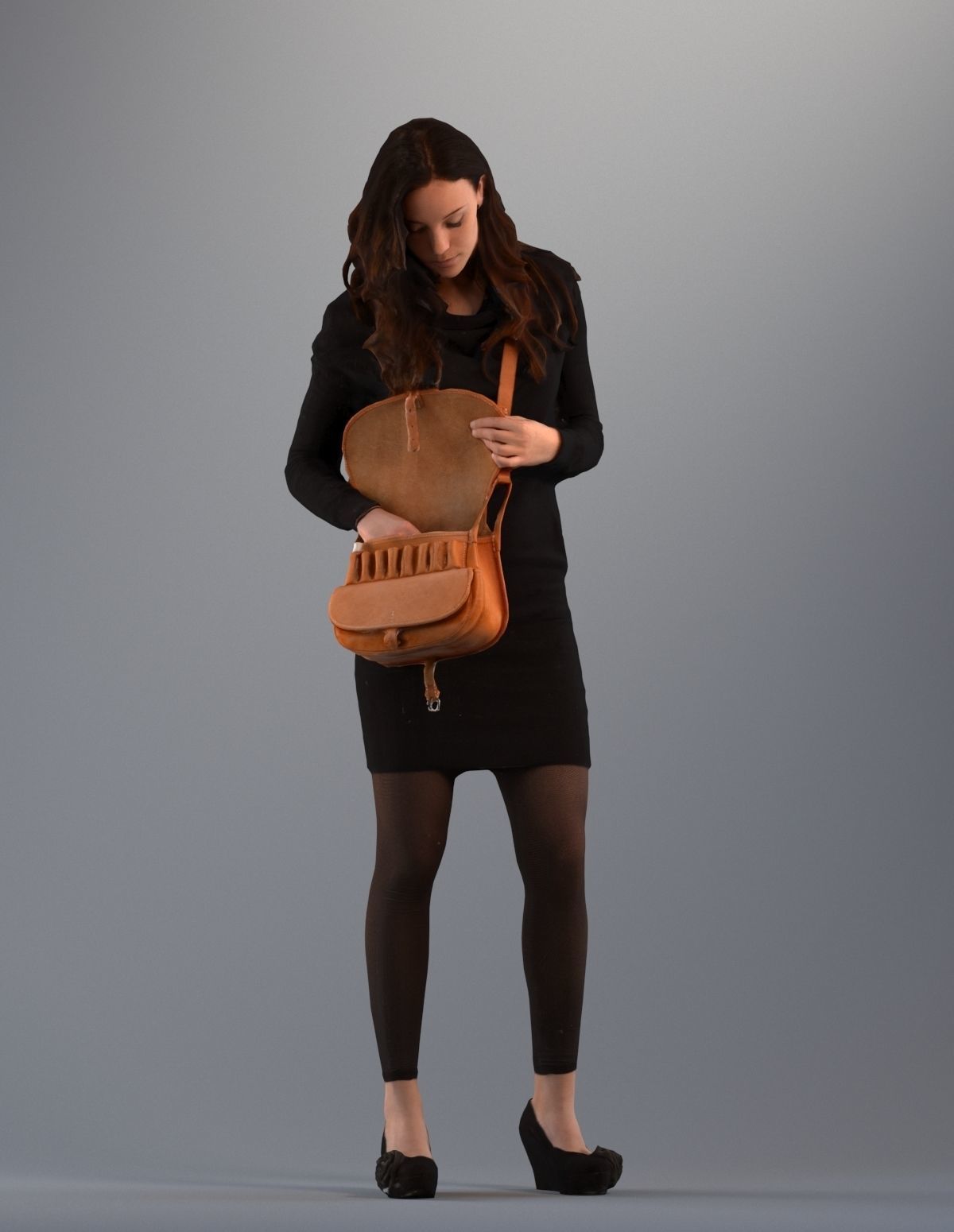 Set of 3D women standing still Basics004 3D model | CGTrader