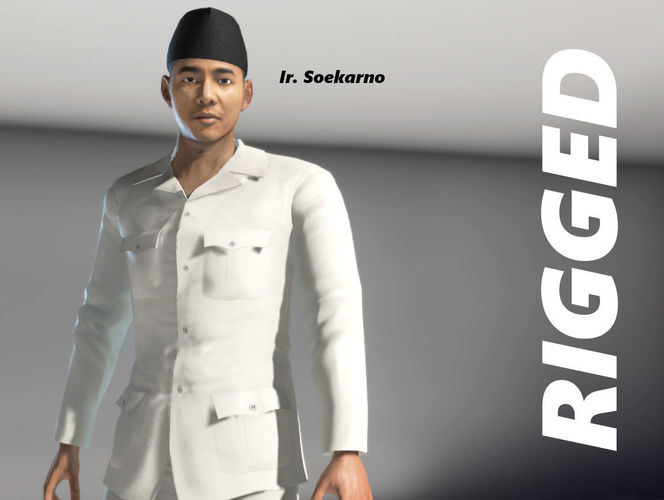 3D Soekarno Hatta 3D model rigged | CGTrader
