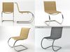 S 533 R four different chairs with metal frame 3D model | CGTrader