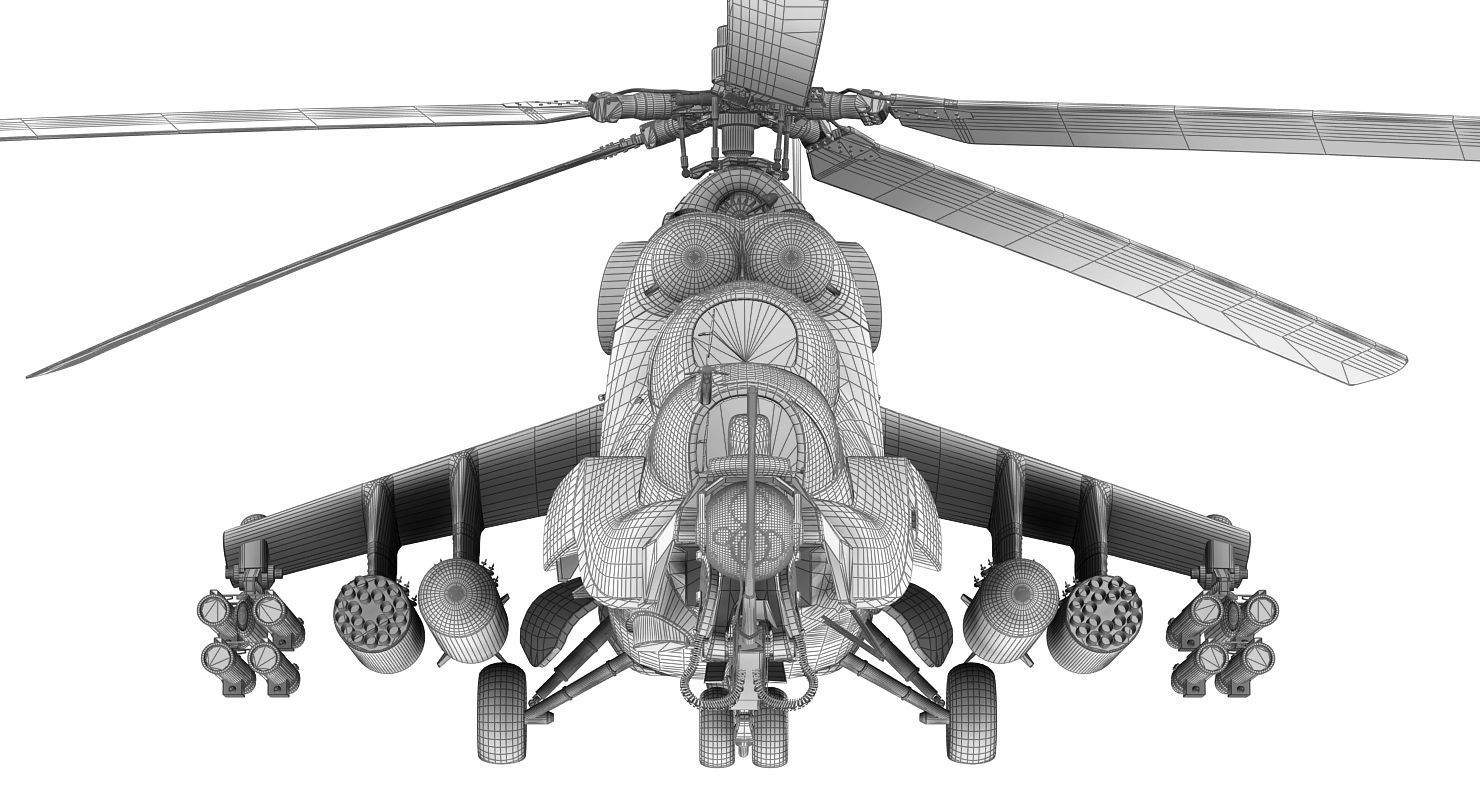 3D model Mi-24 Super Hind VR / AR / low-poly rigged | CGTrader