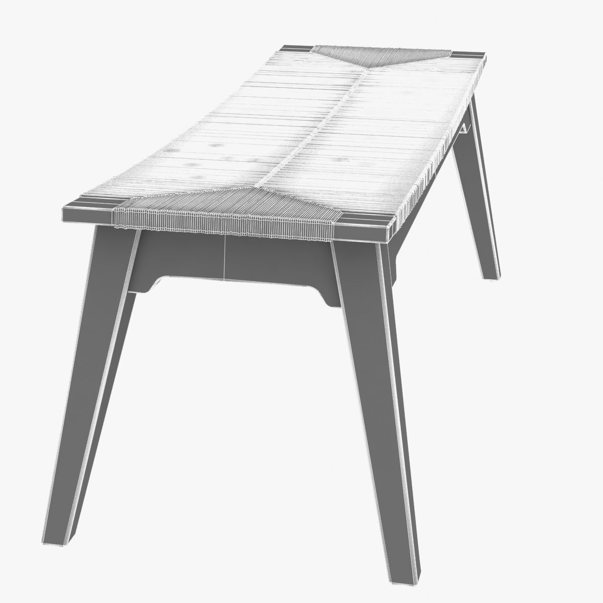 Bed curved bench 3D model | CGTrader