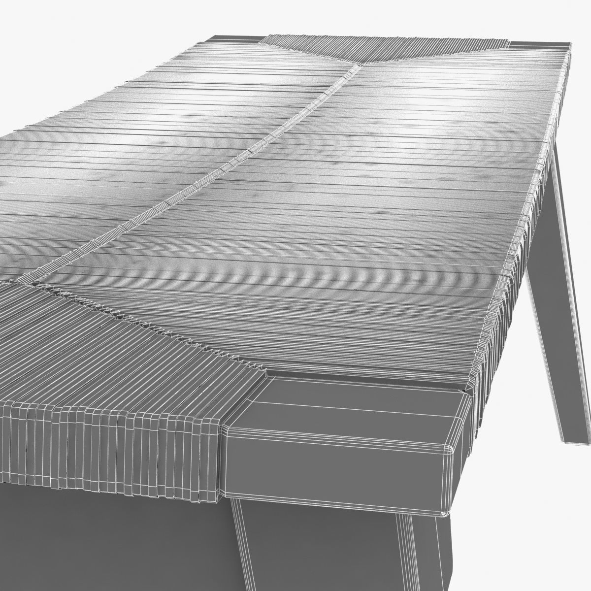 Bed curved bench 3D model | CGTrader