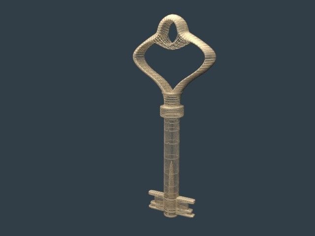 Metal key 3D model | CGTrader