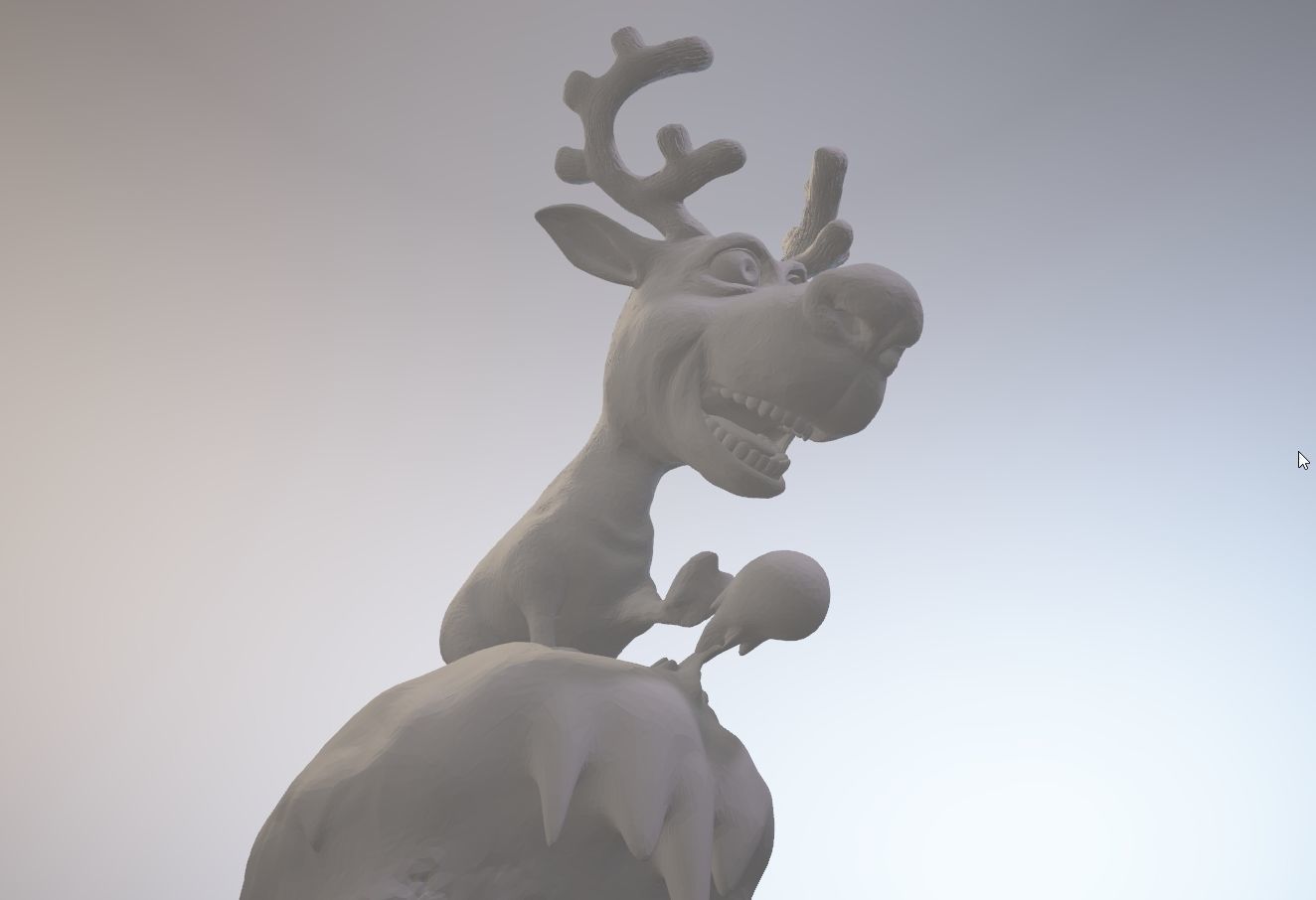 Rudolph -nosed reindeer 3D model 3D printable | CGTrader