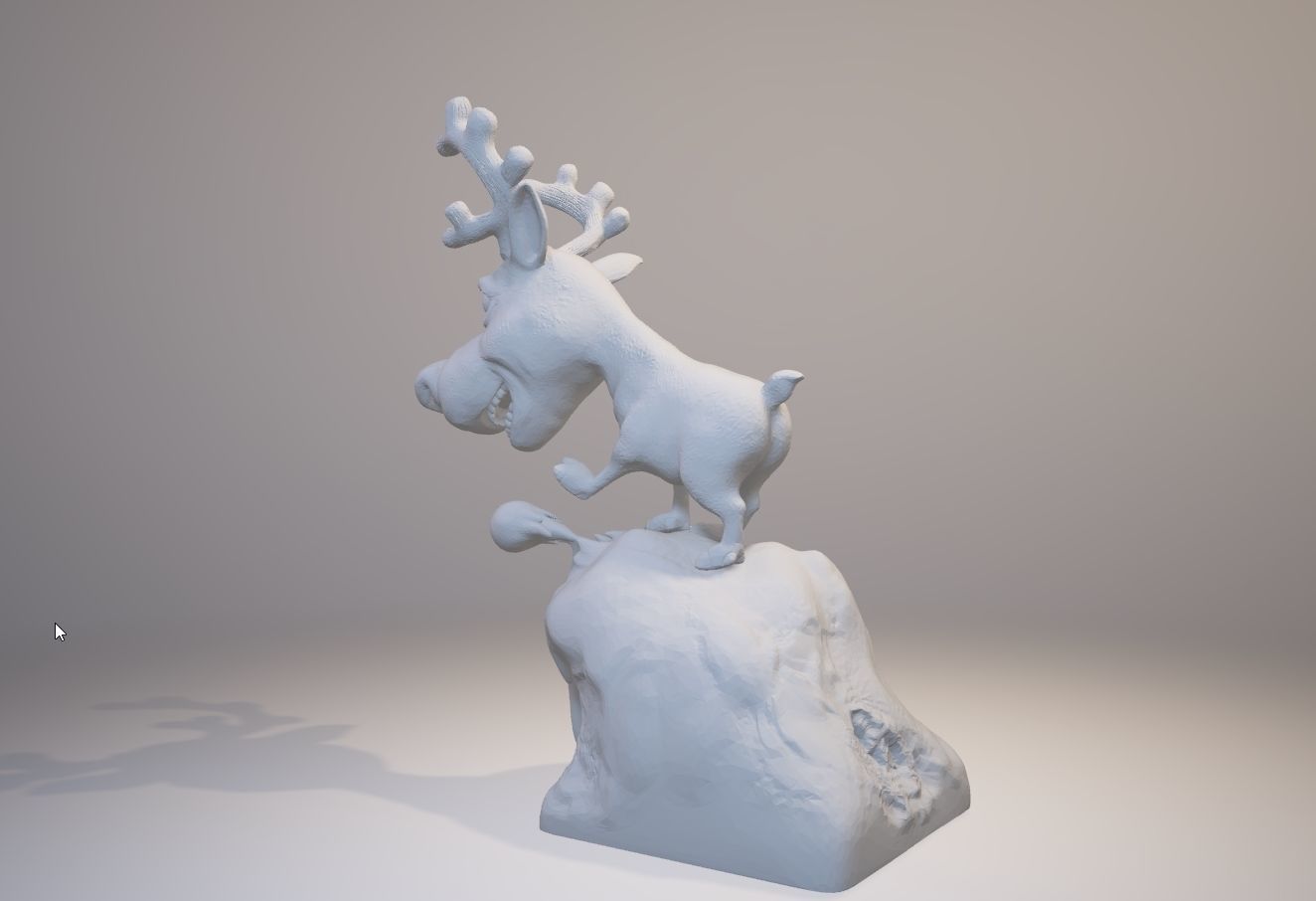 Rudolph -nosed reindeer 3D model 3D printable | CGTrader