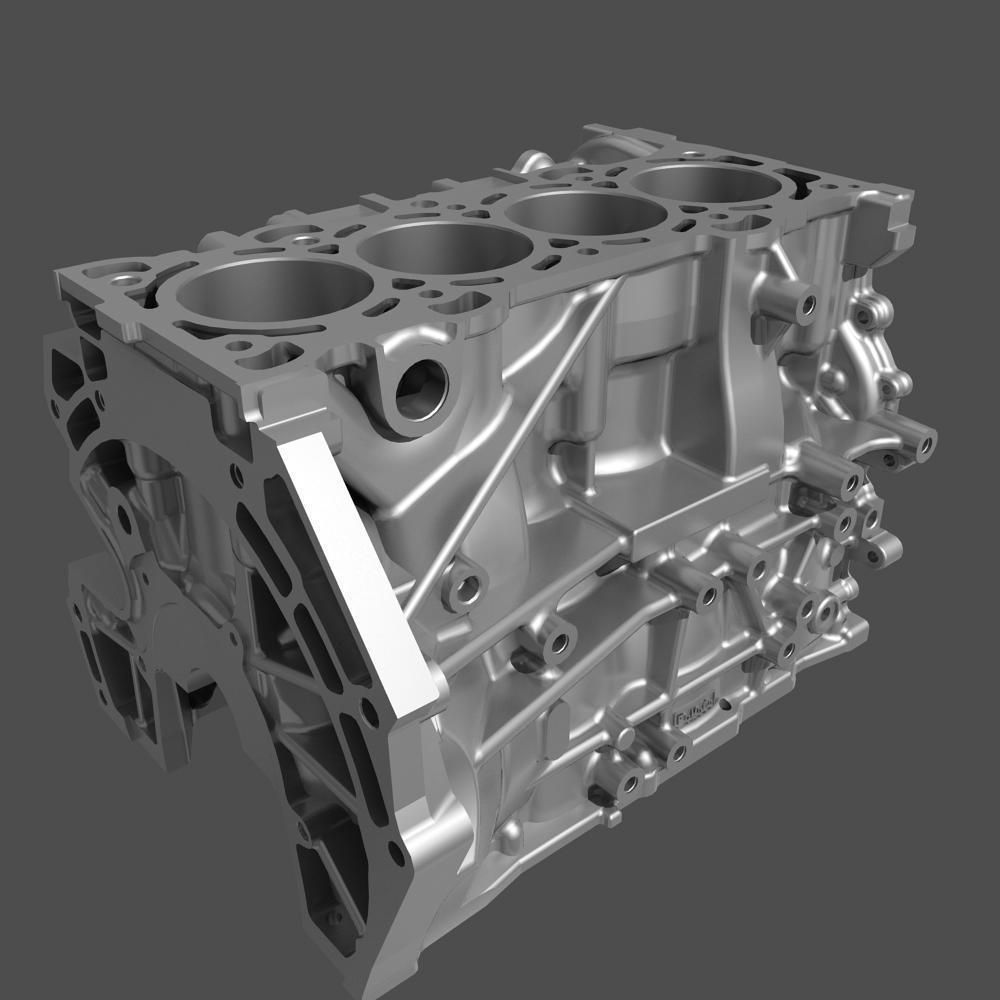 4 Cylinder Engine Block 02 3D model | CGTrader