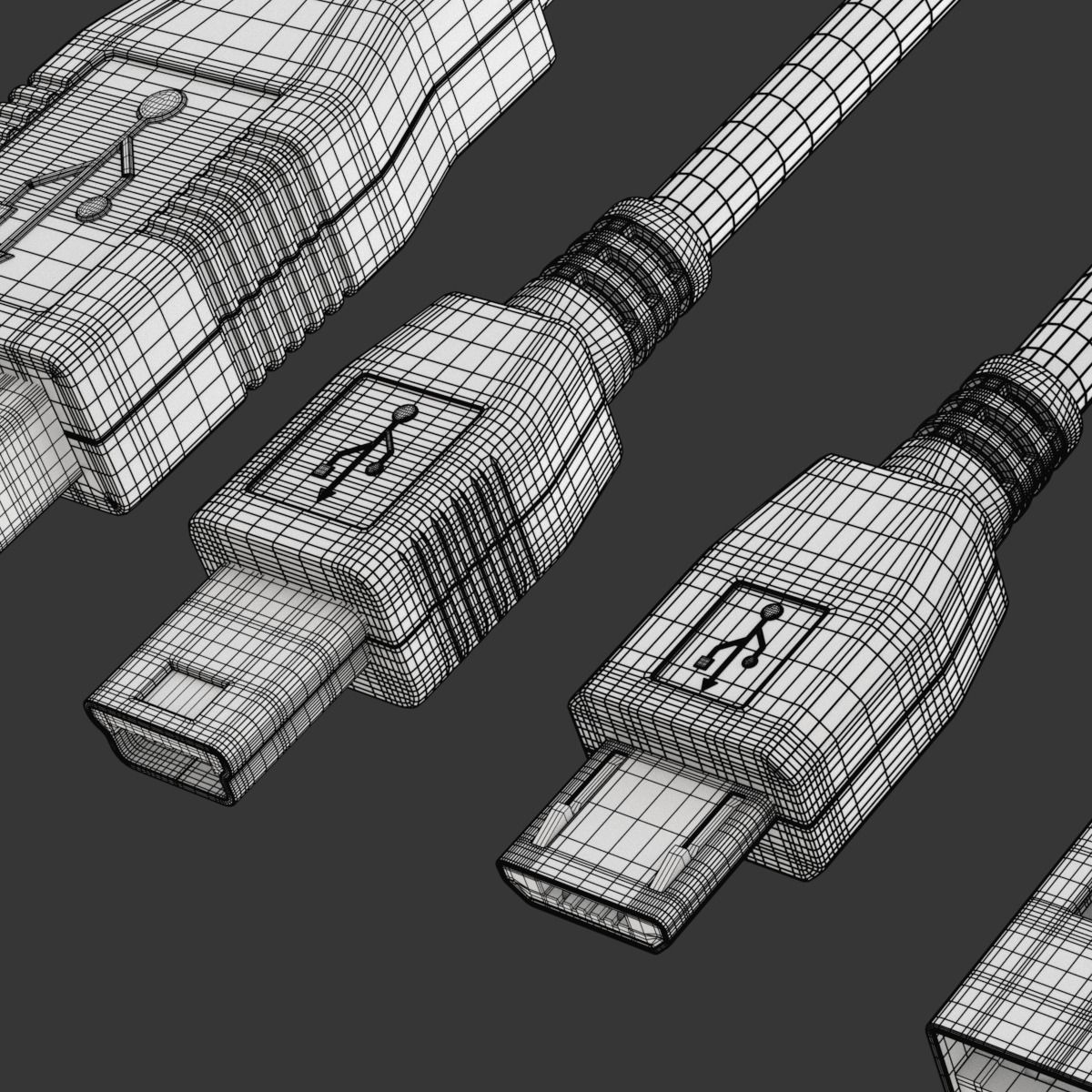 USB Plugs 3D model | CGTrader