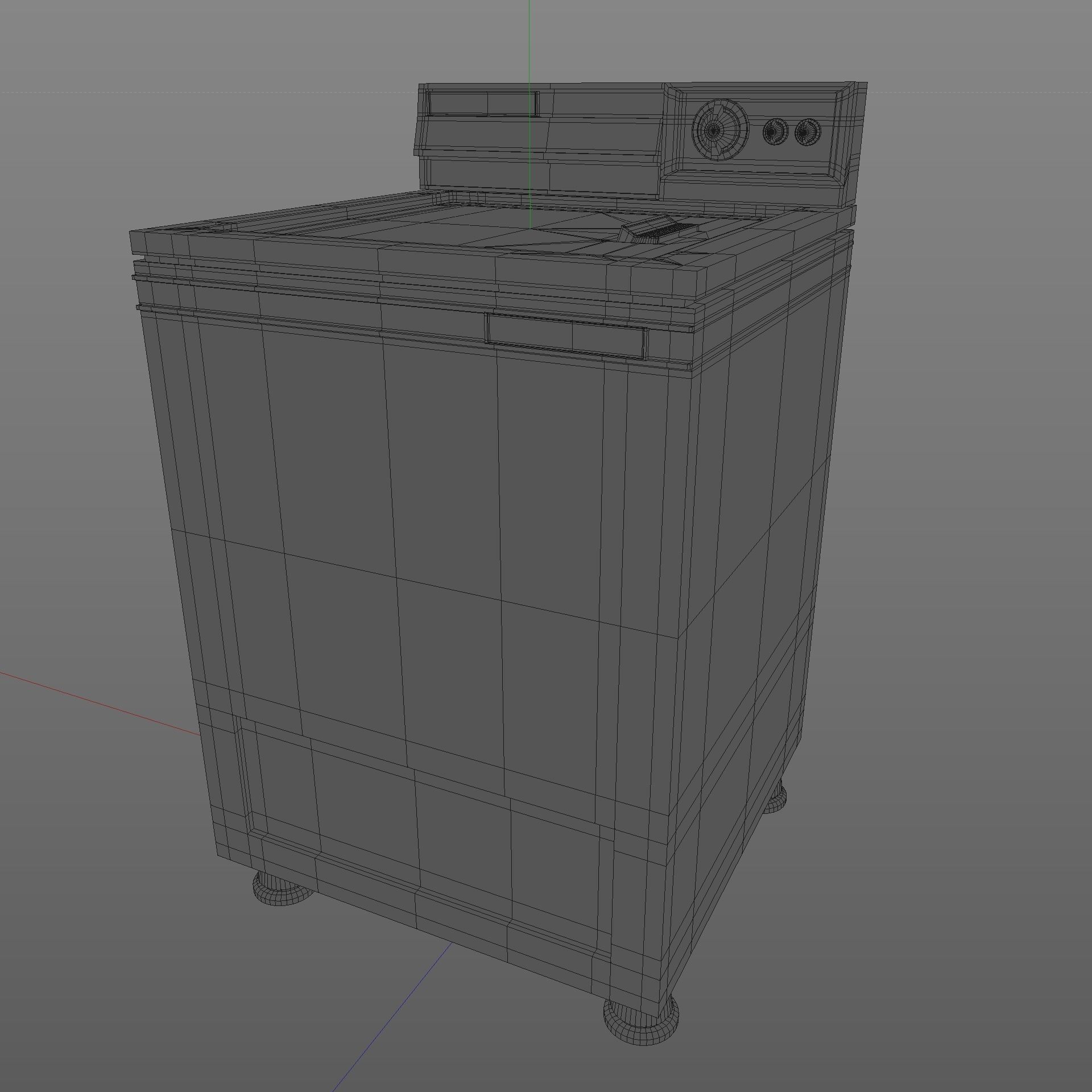3D model Vintage Washing Machine 1967 - Low Poly VR / AR / low-poly ...