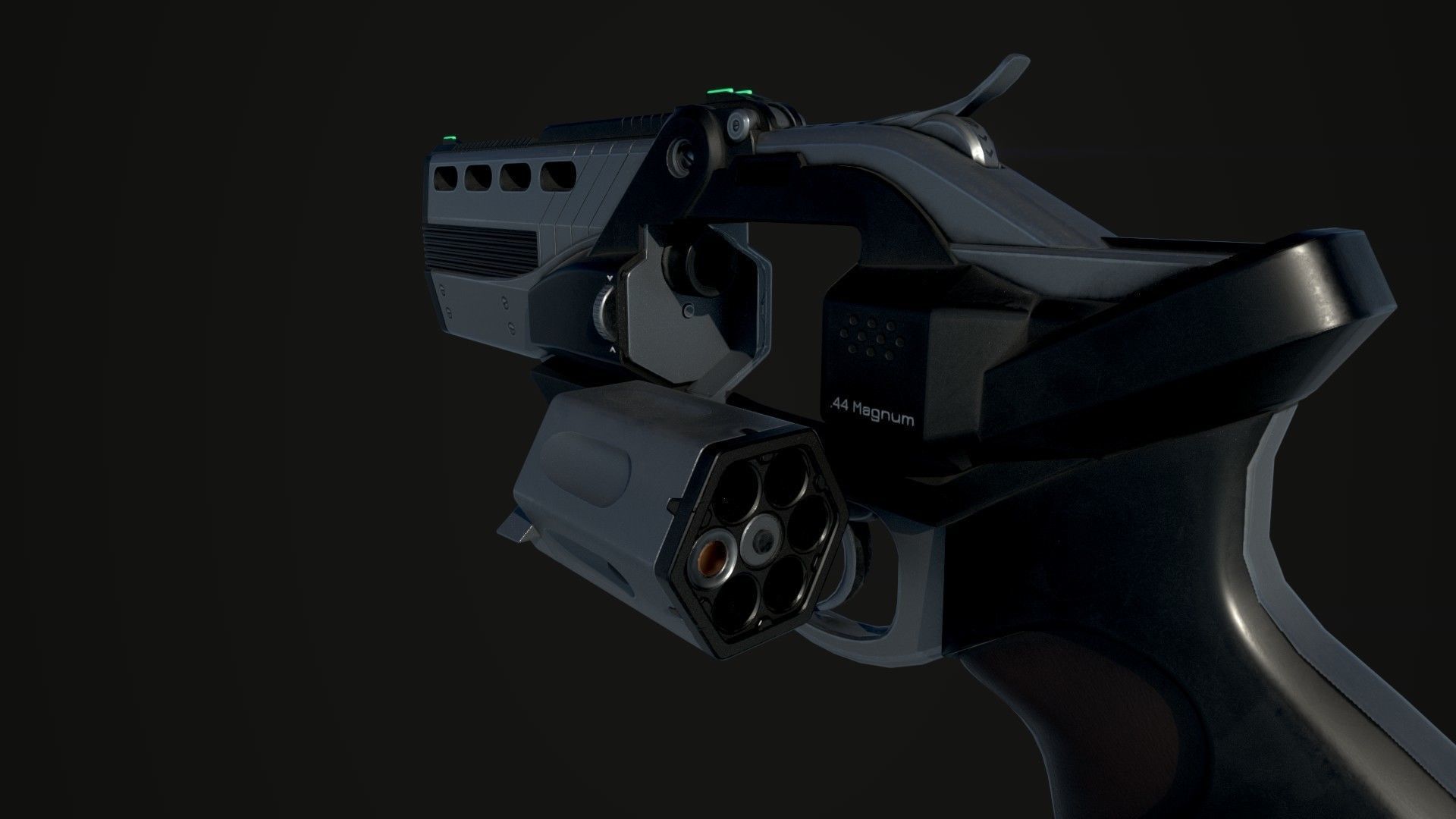 3D model Lunar Revolver VR / AR / low-poly | CGTrader