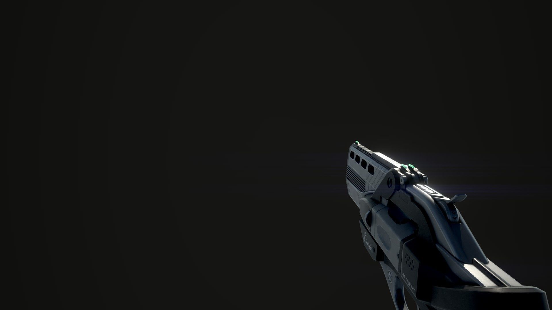 3D model Lunar Revolver VR / AR / low-poly | CGTrader
