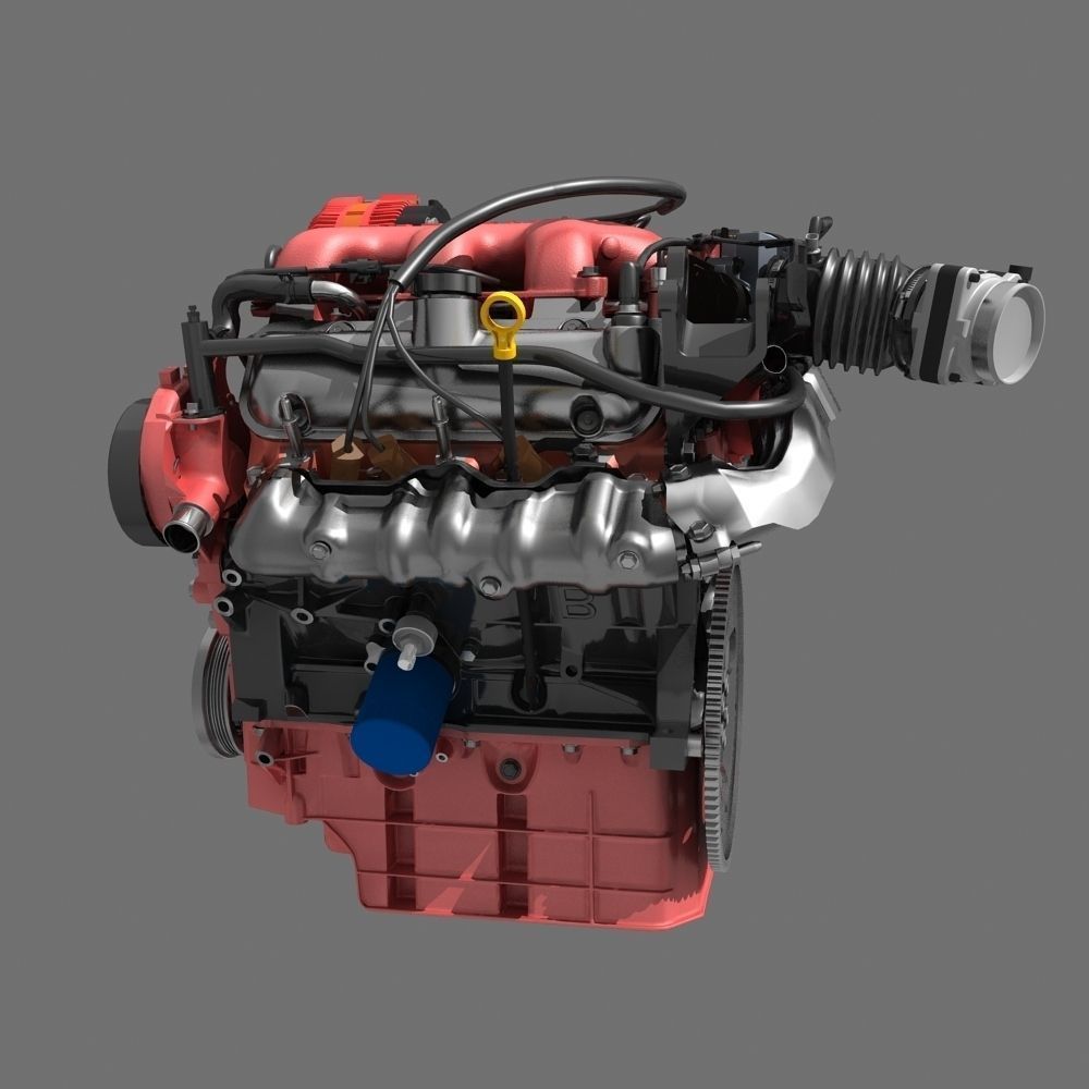 Car V6 Engine 3D model | CGTrader