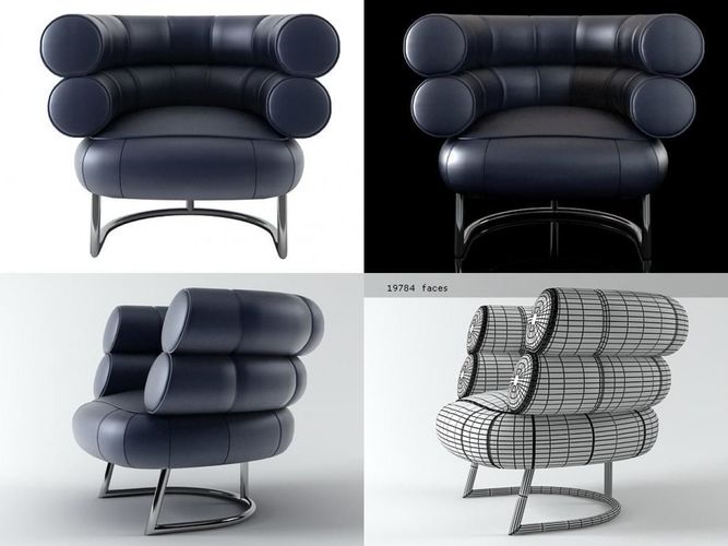 Bibendum four different chairs 3D model | CGTrader
