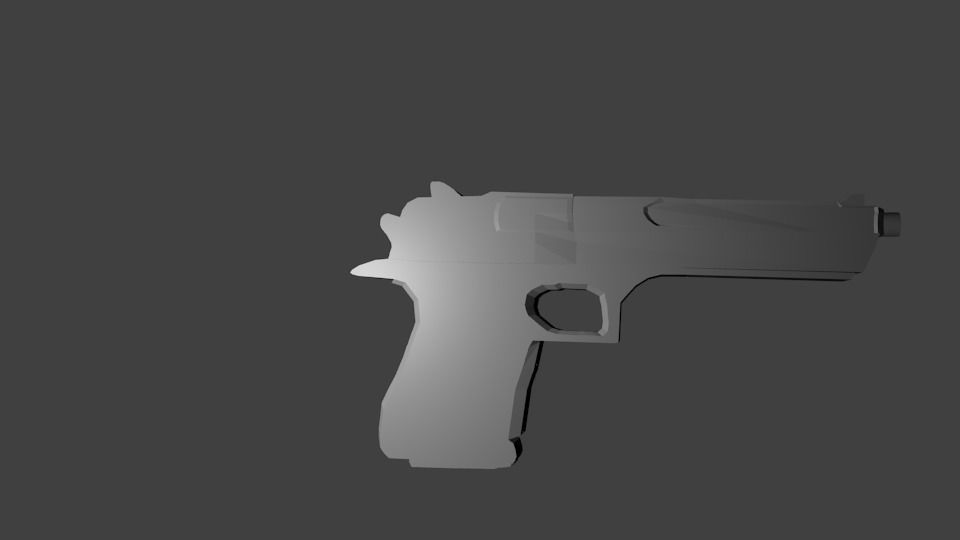 3D model Low detail low poly Desert Eagle VR / AR / low-poly | CGTrader