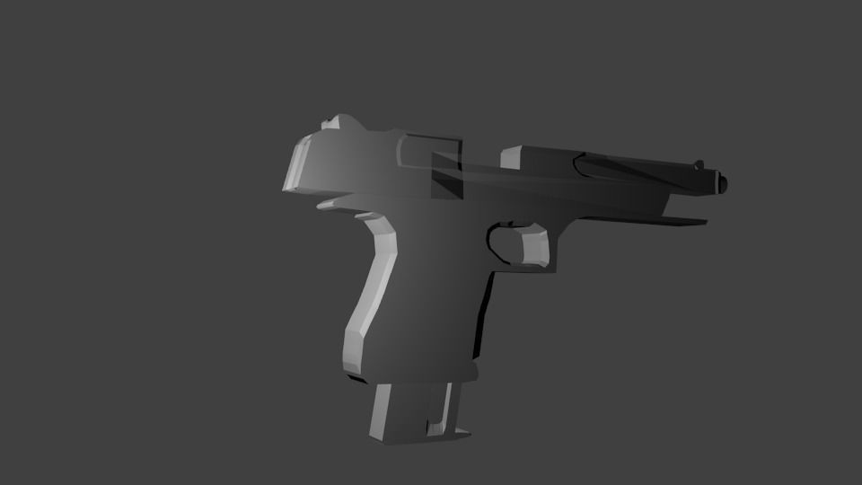 3D model Low detail low poly Desert Eagle VR / AR / low-poly | CGTrader