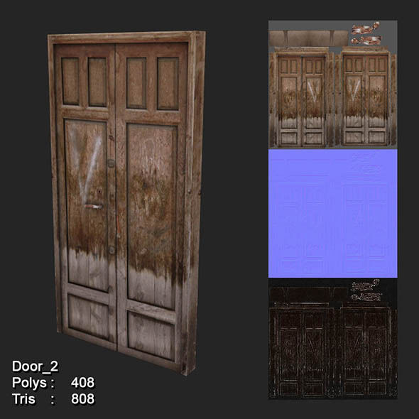 3D model 10 Low Poly Door VR / AR / low-poly | CGTrader