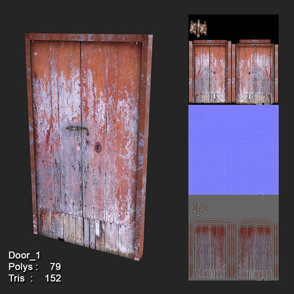 3D model 10 Low Poly Door VR / AR / low-poly | CGTrader