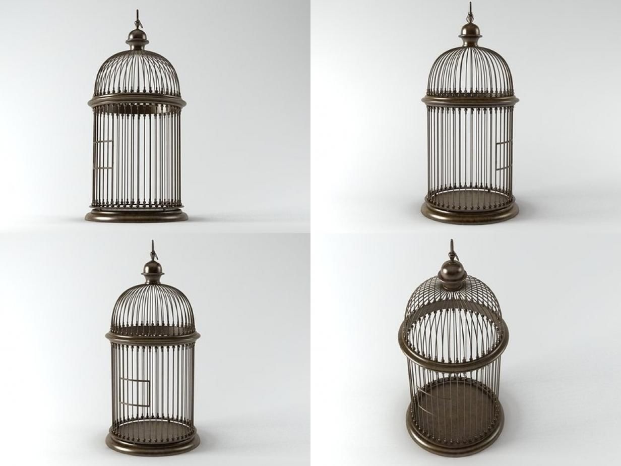 Birdcage four different bird cages 3D model | CGTrader