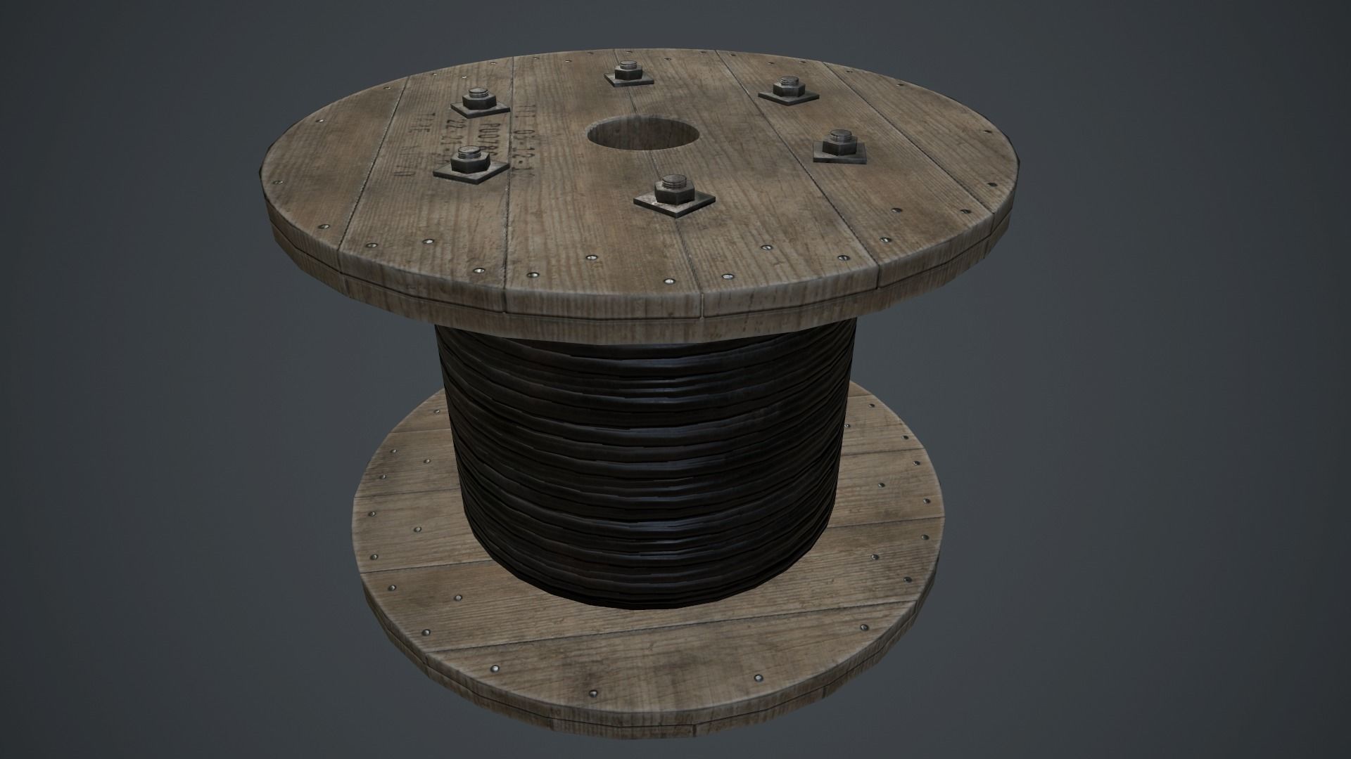 3D model Wire Spool PBR Game Ready VR / AR / low-poly | CGTrader