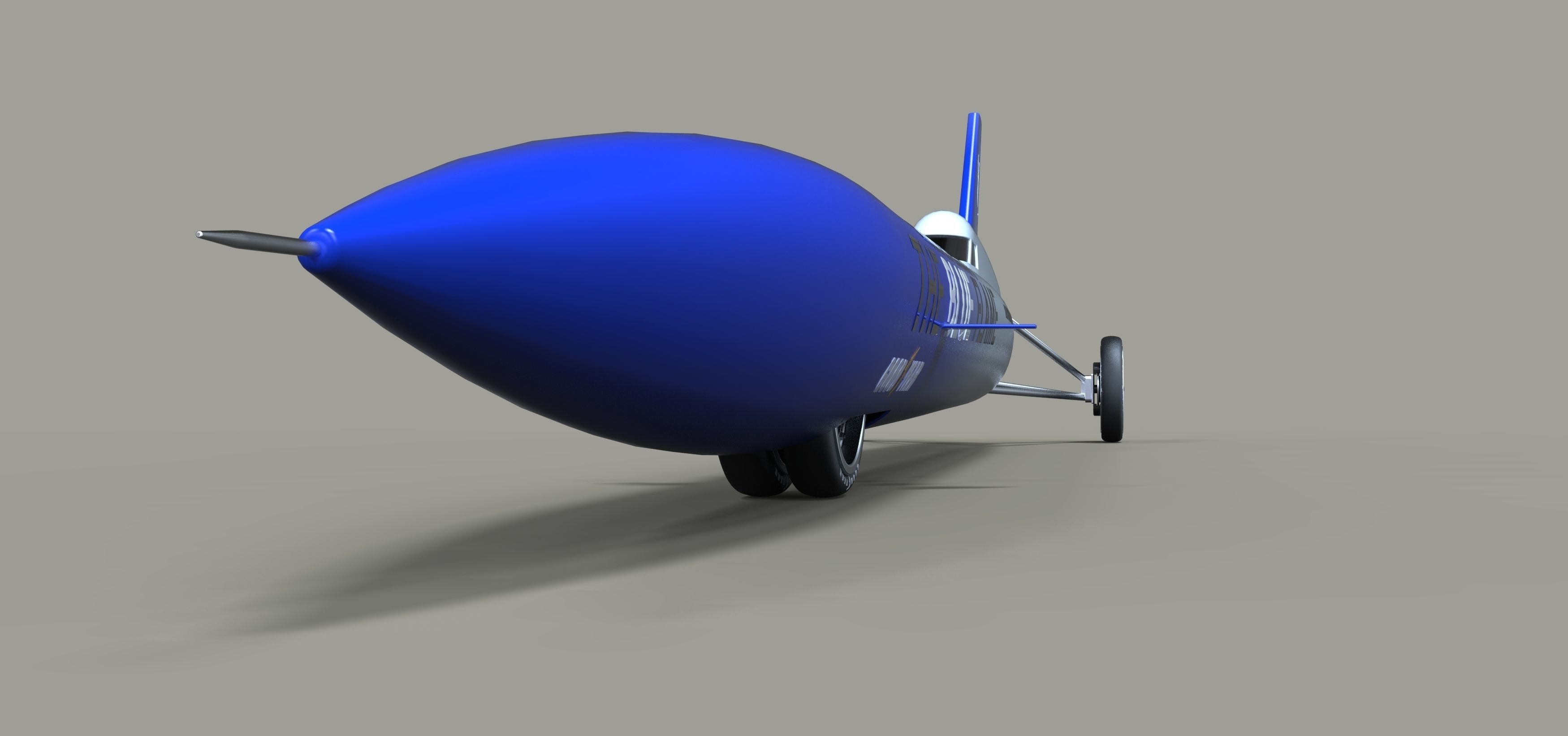 Blue Flame jet car 3D model | CGTrader