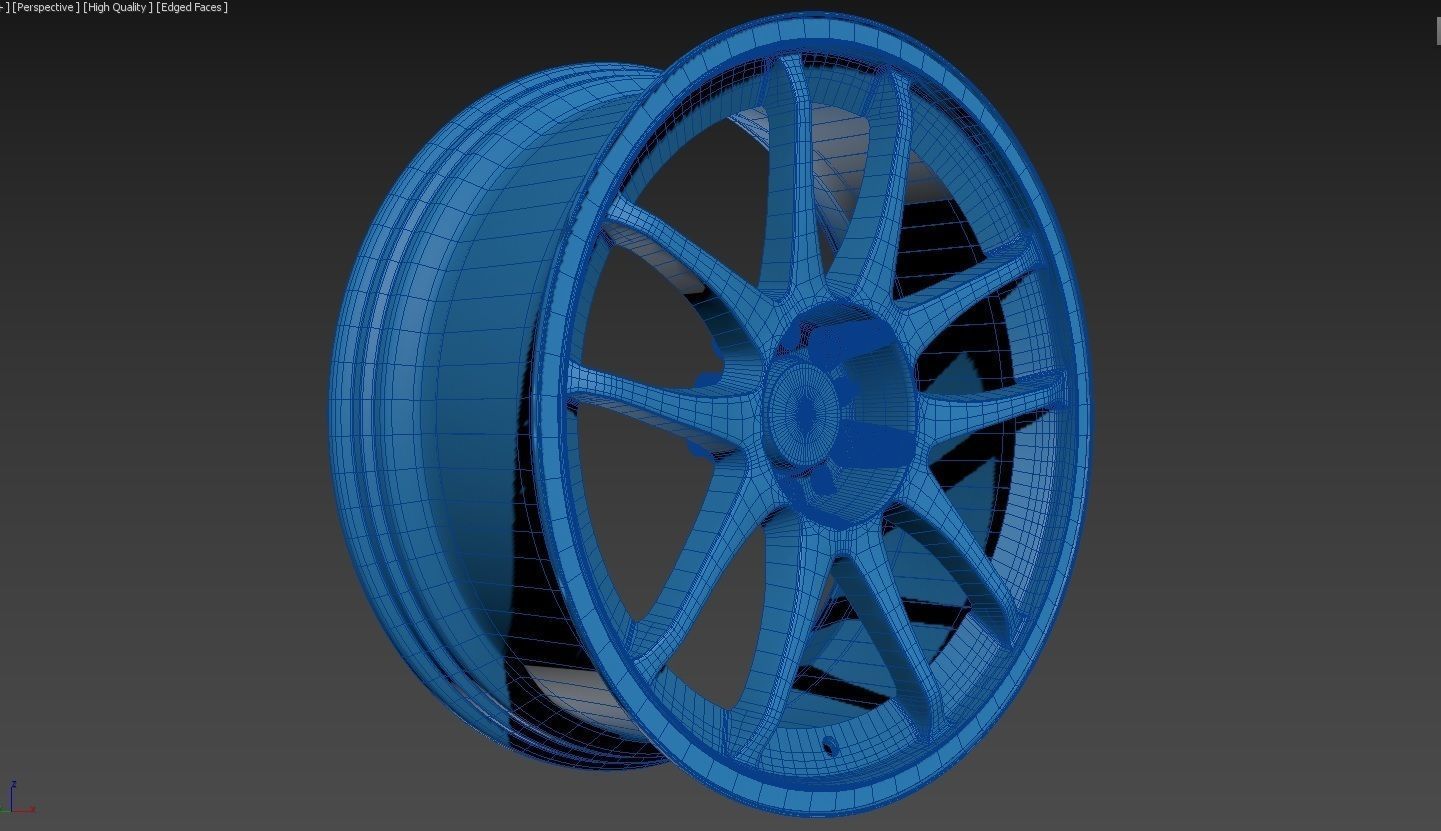 3D model Sports Car Wheel Rim -TENZO DC5- VR / AR / low-poly | CGTrader