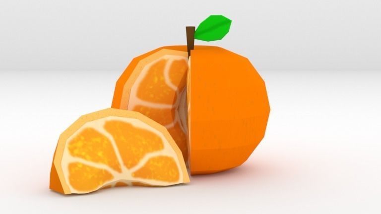 3D model Low-Poly Orange VR / AR / low-poly | CGTrader